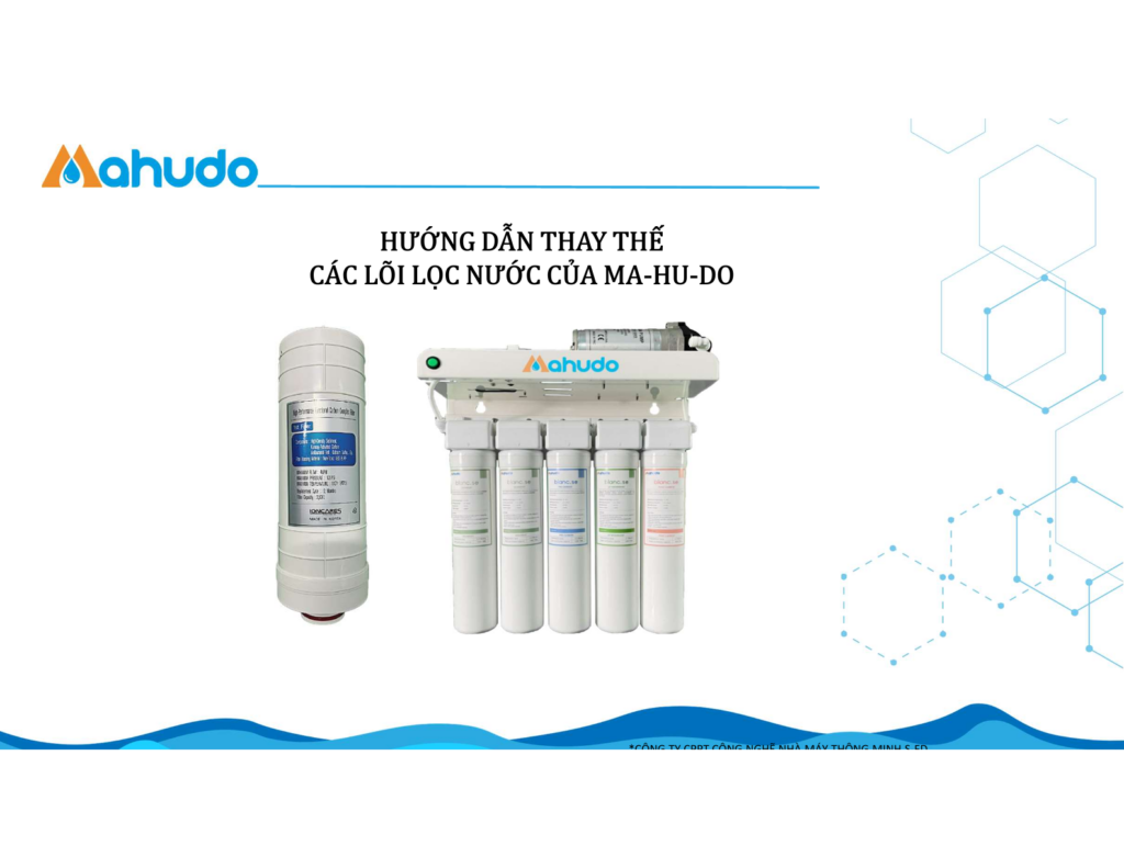 Hướng dẫn thay thế các lõi lọc nước Máy tạo nước ion kiềm Mahudo GMH ...
