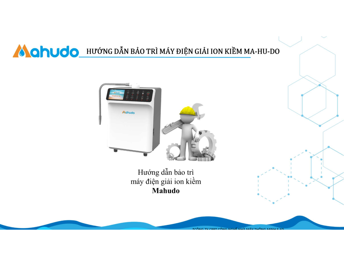 Hướng dẫn sục rửa Máy tạo nước ion kiềm Mahudo GMH-1071, GMH-1091, GMH ...