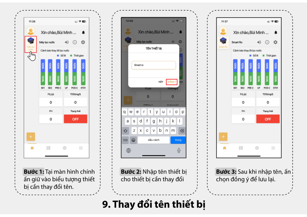 Hướng dẫn sử dụng Thiết bị cảnh báo thay lõi lọc Mahudo Smart RO ...